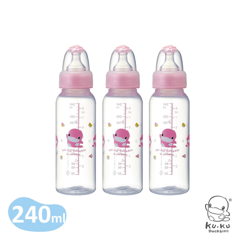 【PChome 24h購物】KUKU酷咕鴨晶鑽PP標準奶瓶240ml粉x3入 | 露天市集 | 全台最大的網路購物市集