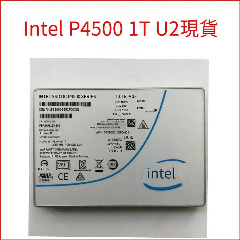 【嚴選特賣】intel p4500 1T/2T/4T u.2固態硬盤企業級固態硬盤nvme服務器固態 | 露天市集 | 全台最大的網路購物市集