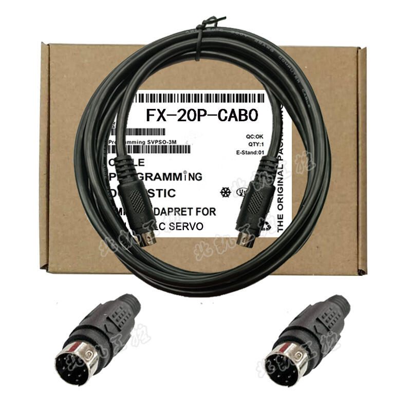 【嚴選特賣】適用三菱FX-20P-E手持編程器與FX系列PLC連接線FX-20P-CAB0黑色3m | 露天市集 | 全台最大的網路購物市集