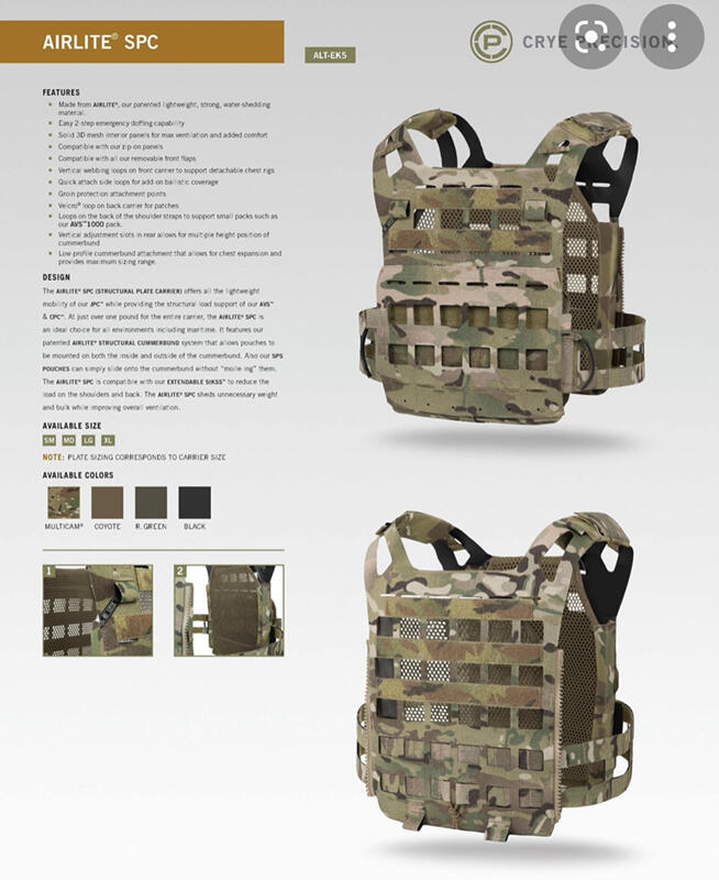 《The goat》Crye precision airlite spc 輕量化 戰術背心本體+側圍cummerbund | 露天市集 | 全 ...
