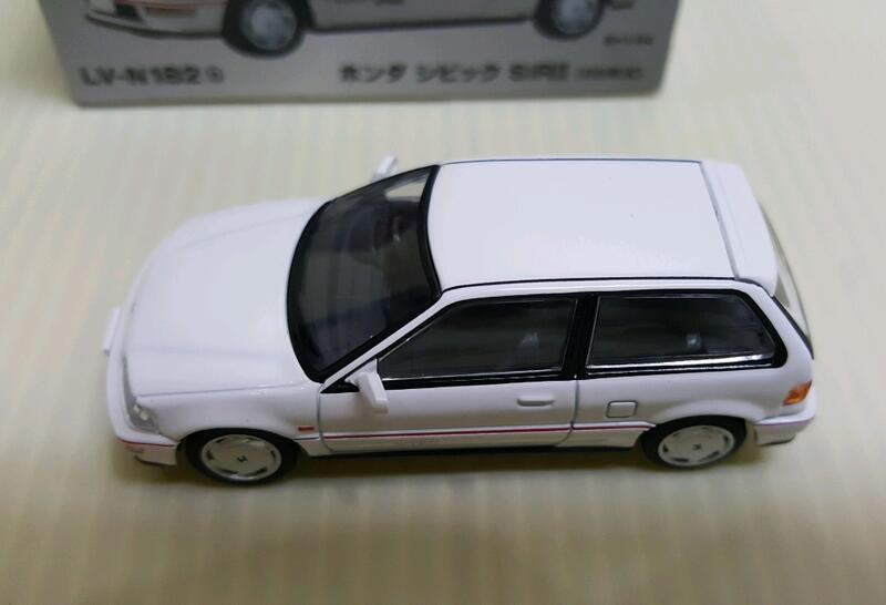 全新日本TOMYTEC 1/64 LV-N182b Honda CIVIC SIR II 本田喜美 白色 TOMICA | 露天拍賣