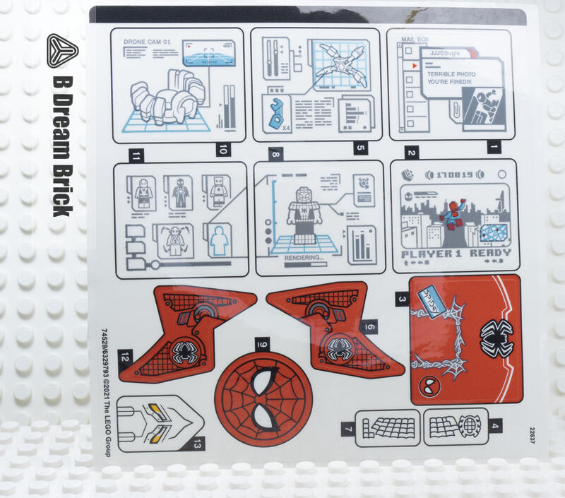 築夢 樂高 LEGO Sticker 配件 蜘蛛人機車側邊 18895(74529/6329 貼紙。對應盒組 76175 | 露天市集 | 全 ...