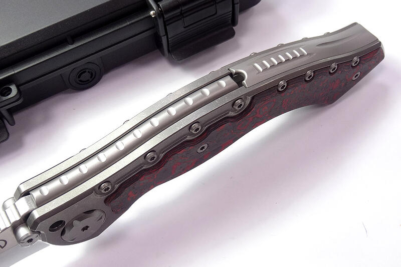 Maxace VORTEX漩渦 紅碳纖熔岩紋TC4鈦柄大折刀(CPM 3V鋼)-MAXACE M03B | 露天市集 | 全台最大的網路購物市集