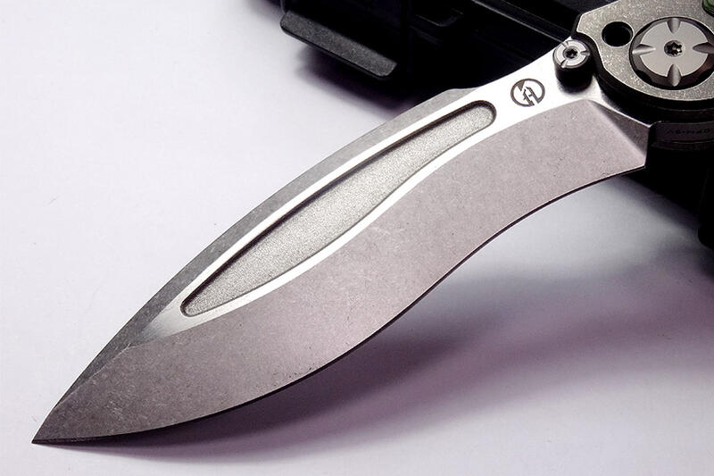 Maxace VORTEX漩渦 綠碳纖熔岩紋TC4鈦柄大折刀(CPM 3V鋼)-MAXACE M03C | 露天市集 | 全台最大的網路購物市集