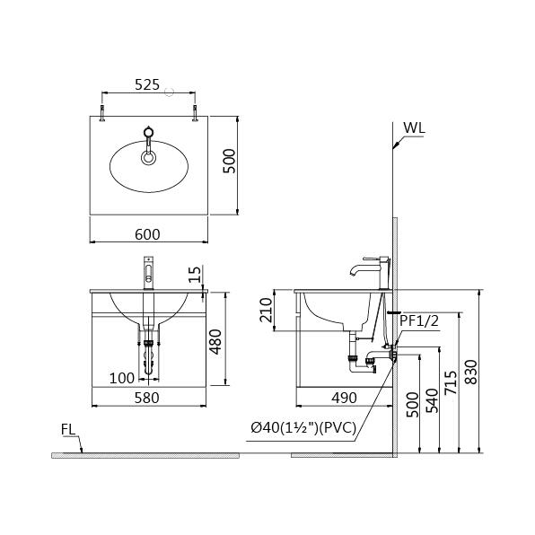 〖Caesar 凱撒衛浴〗 高雄免運 一體瓷盆浴櫃組 LF5024C 浴櫃 LF5024 面盆 洗手台 60CM【鋐欣】 | 露天市集 | 全台最大的網路購物市集