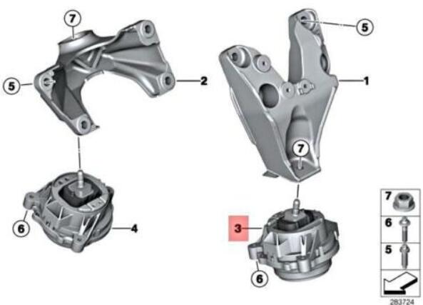 BMW N55 B58 F20 F30 F34 F36 引擎腳 22116855460 22116787659 引擎托架 | 露天市集 | 全 ...