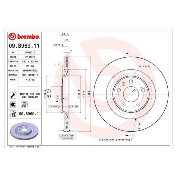 奧迪 後 煞車盤 A4 A5 A6 A7 A8 Q5 09B96911 4H0615601Q | 露天市集 | 全台最大的網路購物市集
