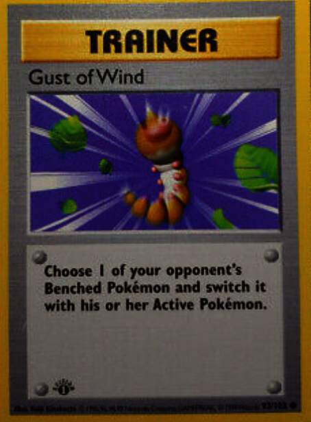 Gust Of Wind 93/102 1st Edition Trainer (NM +) Pokemon WotC | 露天市集 | 全台 ...