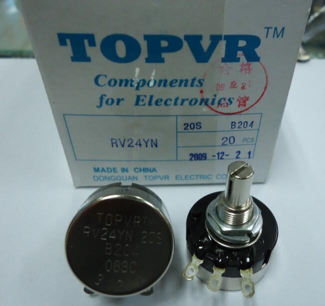 全新臺產TOPVR碳膜電位器RV24YN-20S-B104 B100K20圓軸 | 露天市集 | 全台最大的網路購物市集