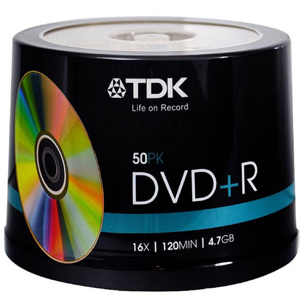 TDK 16X 12 MIN 4.7G Spindle Gold DVD+R 金片/ 空白光碟片 布丁筒裝50入 | 露天市集 | 全台最大的 ...