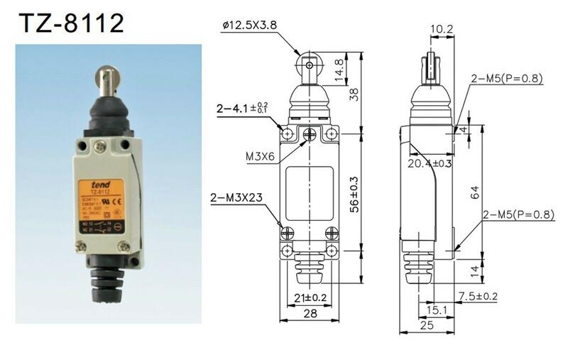 Tend 天得 TZ-8112 5A 250VAC 微動開關 限動開關 Limit Switch IP65 防水 UL | 露天市集 | 全台 ...