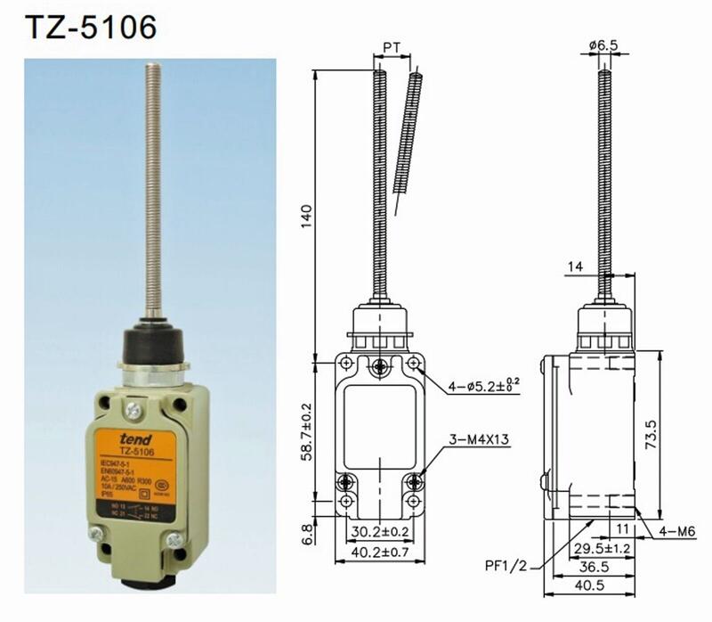 Tend 天得 TZ-5106 10A 250VAC 微動開關 限動開關 Limit Switch IP65 防水 | 露天市集 | 全台最大 ...