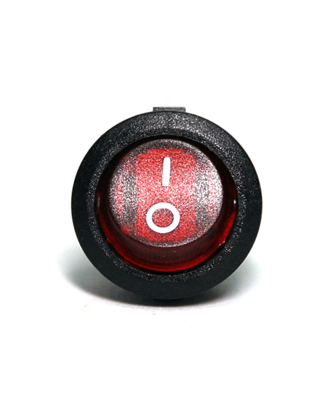 PRONIC φ23mm 洛克開關 開關 翹板開關 R13 Rocker Switch 4P 6A 250V 紅色燈 | 露天市集 | 全台最 ...