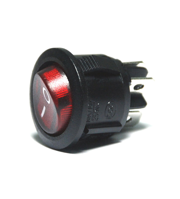 PRONIC φ23mm 洛克開關 開關 翹板開關 R13 Rocker Switch 4P 6A 250V 紅色燈 | 露天市集 | 全台最 ...