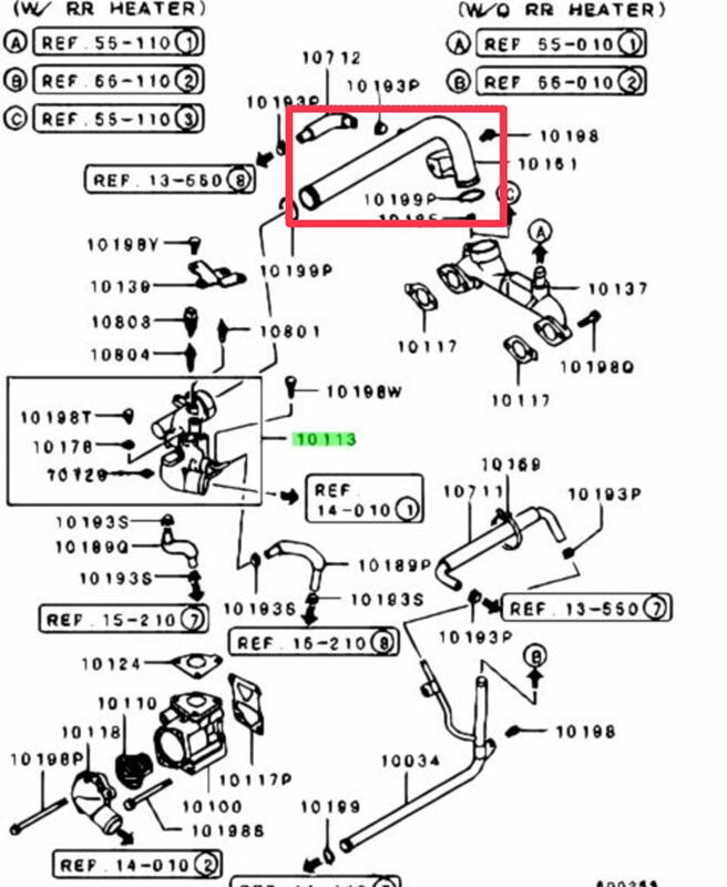 MD307137=1310A525三菱PAJERO 引擎鐵水管 | 露天市集 | 全台最大的網路購物市集