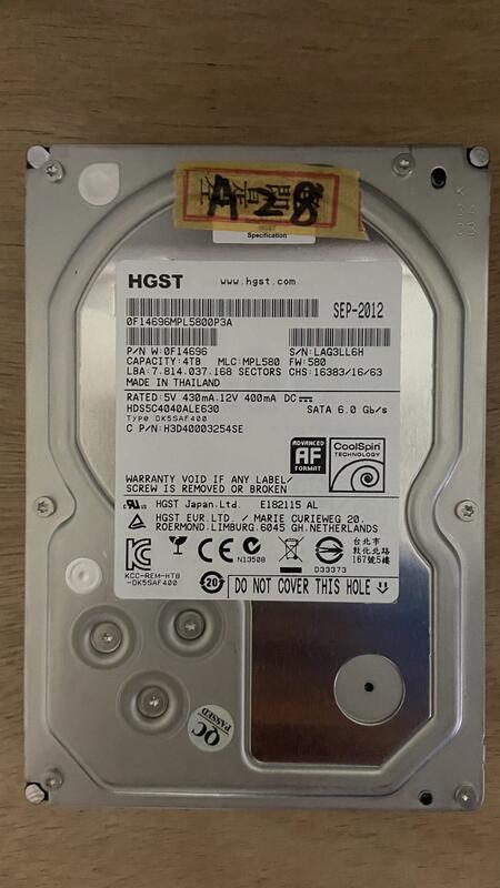 HGST 4TB HDS5C4040ALE630 (4T /4TB HDD硬碟)(88HR)[A28] | 露天市集 | 全台最大的網路購物市集