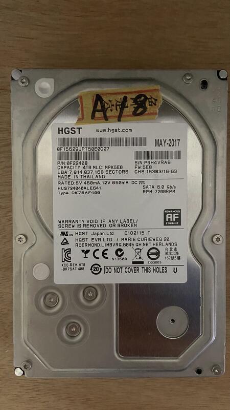 HGST 4TB HUS724040ALE641 (4T /4TB HDD硬碟)(66HR)[A18] | 露天市集 | 全台最大的網路購物市集