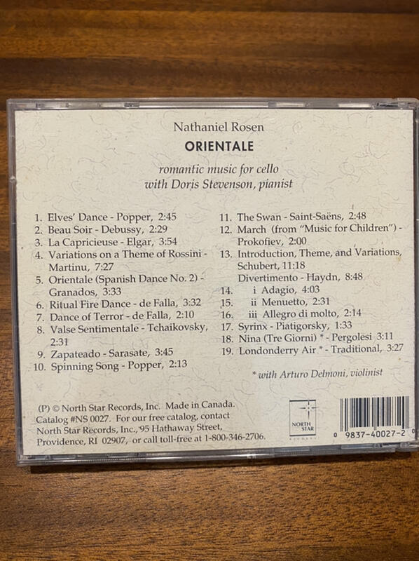 (協奏曲）Orientale-Nathaniel Rosen/cellist Stevenson/pianist | 露天市集 | 全台最大的 ...