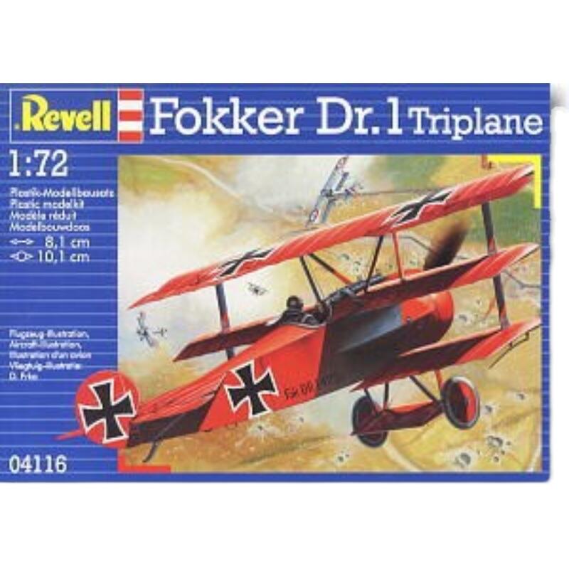 利華Revell 1/72 Fokker DR.1 紅男爵戰鬥機 04116 | 露天市集 | 全台最大的網路購物市集