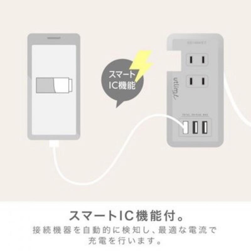 《嚮海選品🌊》日本Sonic Utlim便攜式多功能插座(2色可擇)｜usb多用途輕量充電延長線 擴充插座 | 露天市集 | 全台最大的網路購物市集