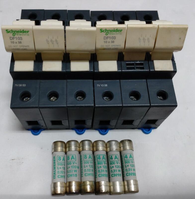 🌞二手現貨保固TeSys DF Schneider施耐德fuse DF102-2極DF103-3極10x38mm保險絲 | 露天市集 | 全台 ...