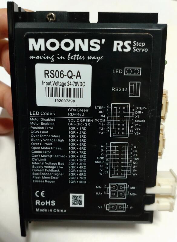 🌞二手現貨保固 MOONS 步進伺服驅動器 RS06-Q-A 内置可编程型控制器RS232 ( MOONS' RS ) | 露天市集 | 全台最大的網路購物市集
