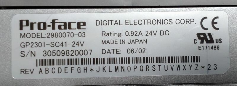 🌞二手GP2301-SC41-24V人機介面2980070-03普羅菲斯PRO-FACE日製5"顯示器HMI現貨/保固 | 露天市集 | 全台 ...