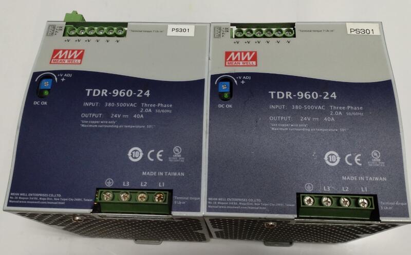 🌞二手現貨保固MW明緯TDR-960-24工業用DIN電源供應器960W出DC24V 40A三相電輸入340~550V | 露天市集 | 全台 ...