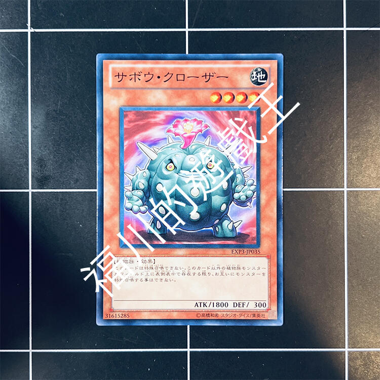 福川的遊戲王 EXP3-JP035 仙人掌封鎖者 普卡（背面細紋） | 露天市集 | 全台最大的網路購物市集