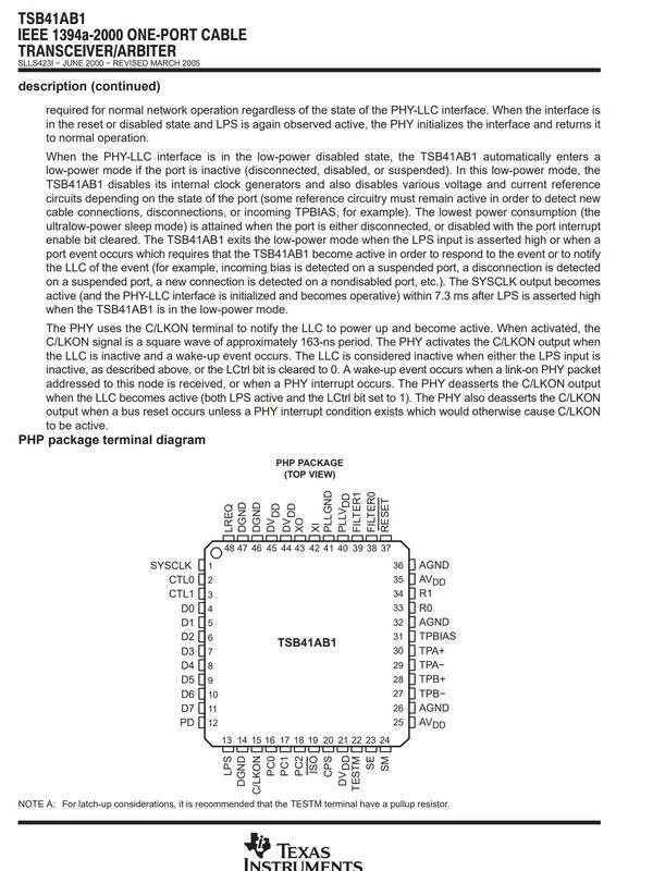 TSB41AB1ZQE-64收發器 2/2 IEEE 1394 半64-BGA Microstar Junior台灣現貨 | 露天市集 | 全 ...