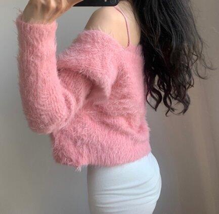 【黑殿】冬季性感人工毛毛小可愛+小外套套裝 柔軟毛毛吊帶背心+人工皮草外套 性感穿搭 米色毛毛套裝 ZG509 | 露天市集 | 全台最大的 ...