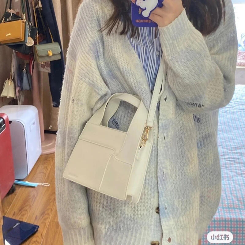 新品NOCEL獨立原創設計撞色拼接中等容量小方包2021新款清新甜美風潮 | 露天市集 | 全台最大的網路購物市集