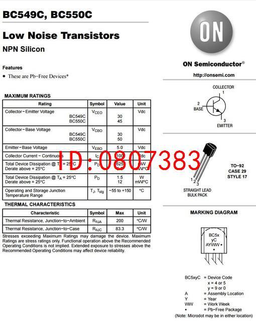 【批發】全新原裝 ON安森美 BC550C BC560C 低噪聲音頻三極管輸入差分對管【精品】 | 露天市集 | 全台最大的網路購物市集