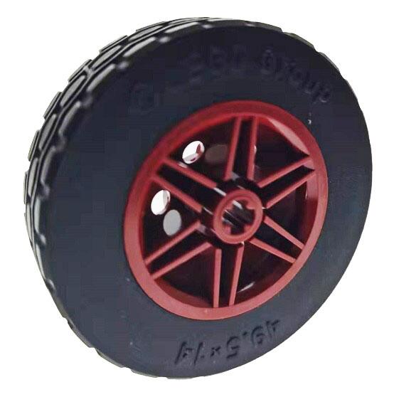 LEGO玩具02 LEGO樂高 科技機械輪胎輪轂輪子 49.5x14mm 56904 70490 黑白深紅 | 露天市集 | 全台最大的網路購物市集