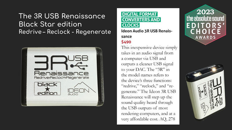 現貨【IDEON audio台灣總代理】3R USB Renaissance mk2 Black Star數位訊號再生器 | 露天市集 | 全台最大的網路購物市集